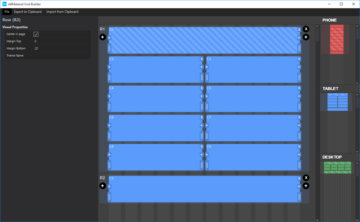 B4J: ABMaterial 2.20 with ABMGridBuilder – Alwaysbusy's Corner